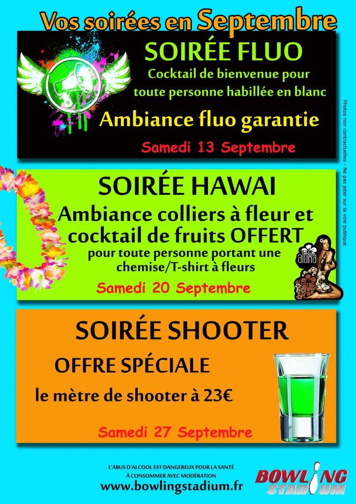 Vos soirées en Septembre « Bowling Saint-Gratien